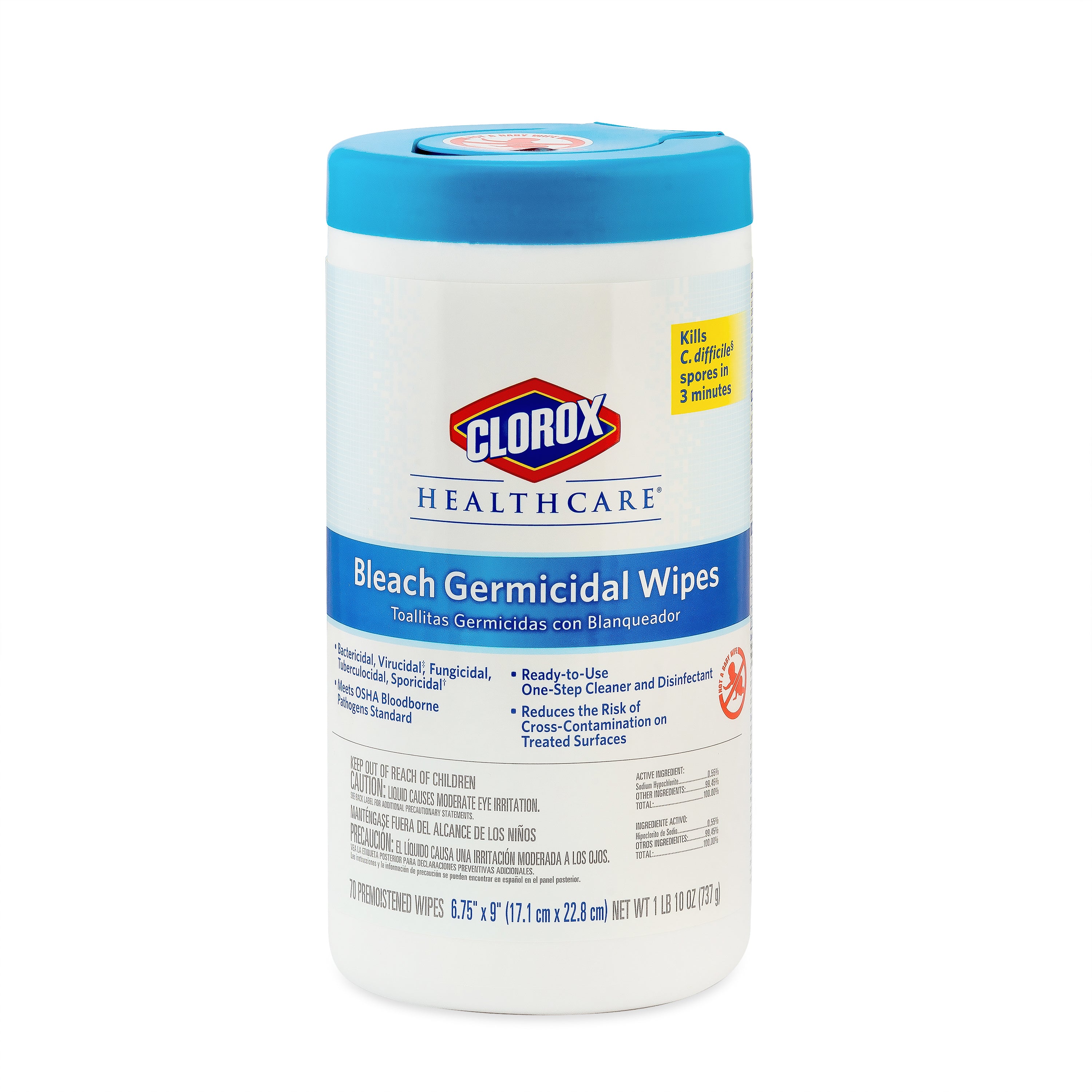 Clorox Healthcare Bleach Germicidal Wipes 70pcs Lierre Ca
