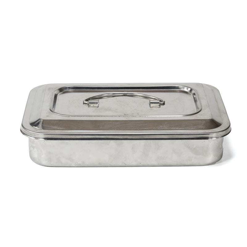 Stainless steel instrument tray with lid - Lierre.ca
