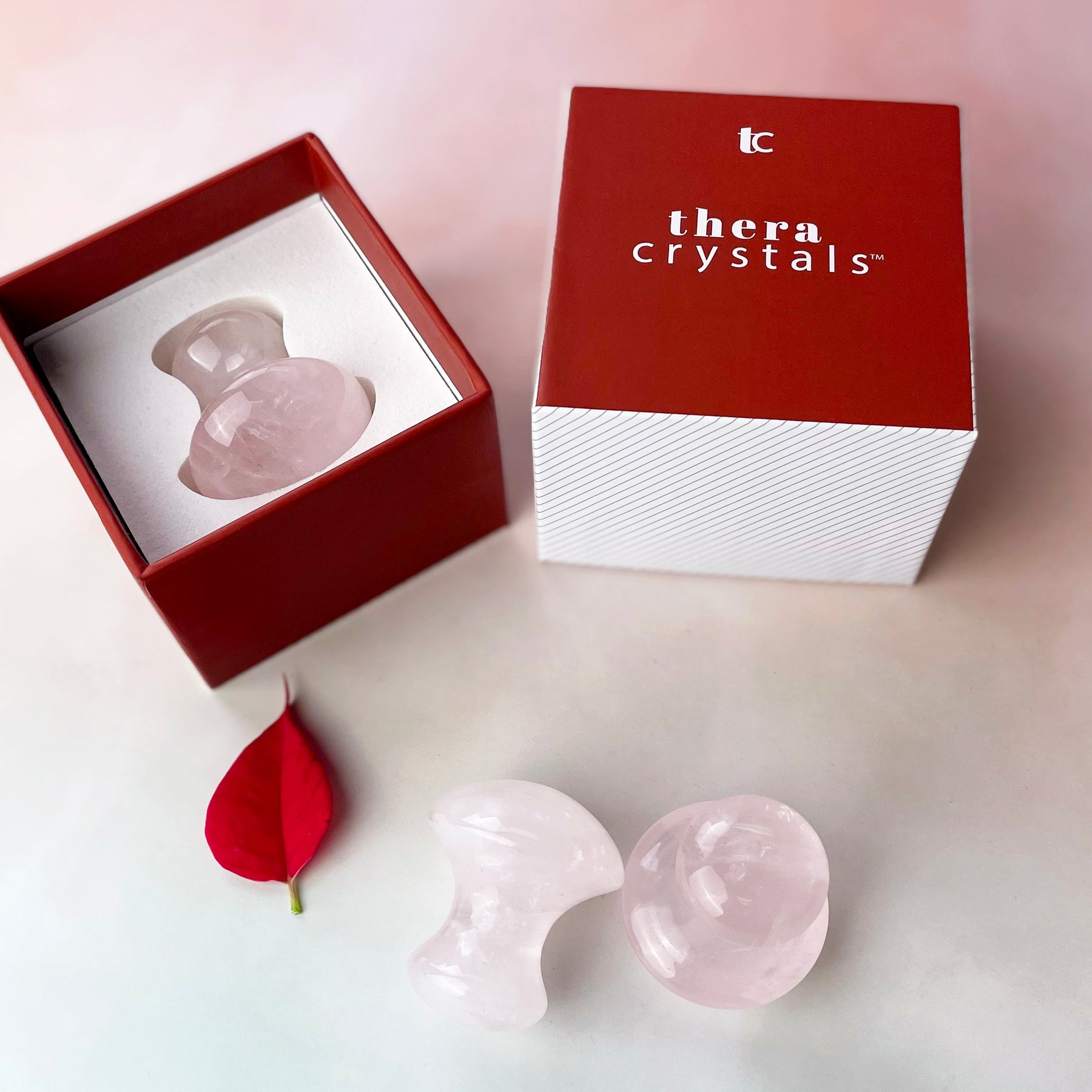 Thera Crystals® Rose Quartz Eye Massage Tool - Rosebud - Lierre.ca
