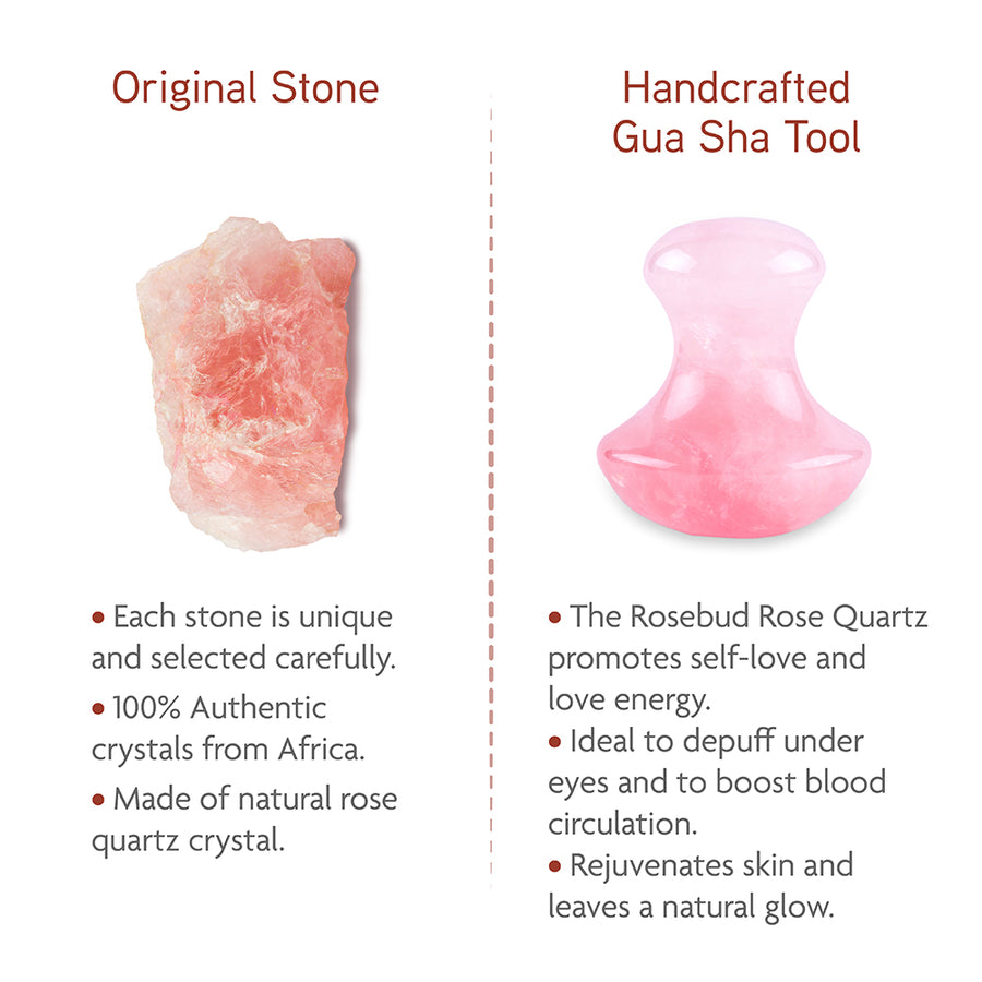 Thera Crystals® Rose Quartz Eye Massage Tool - Rosebud - Lierre.ca